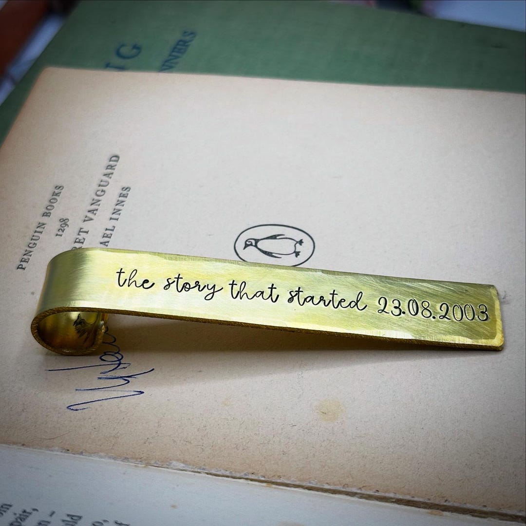 The Story That Started…personalised ANNIVERSARY Date Bookmark. Unique ...