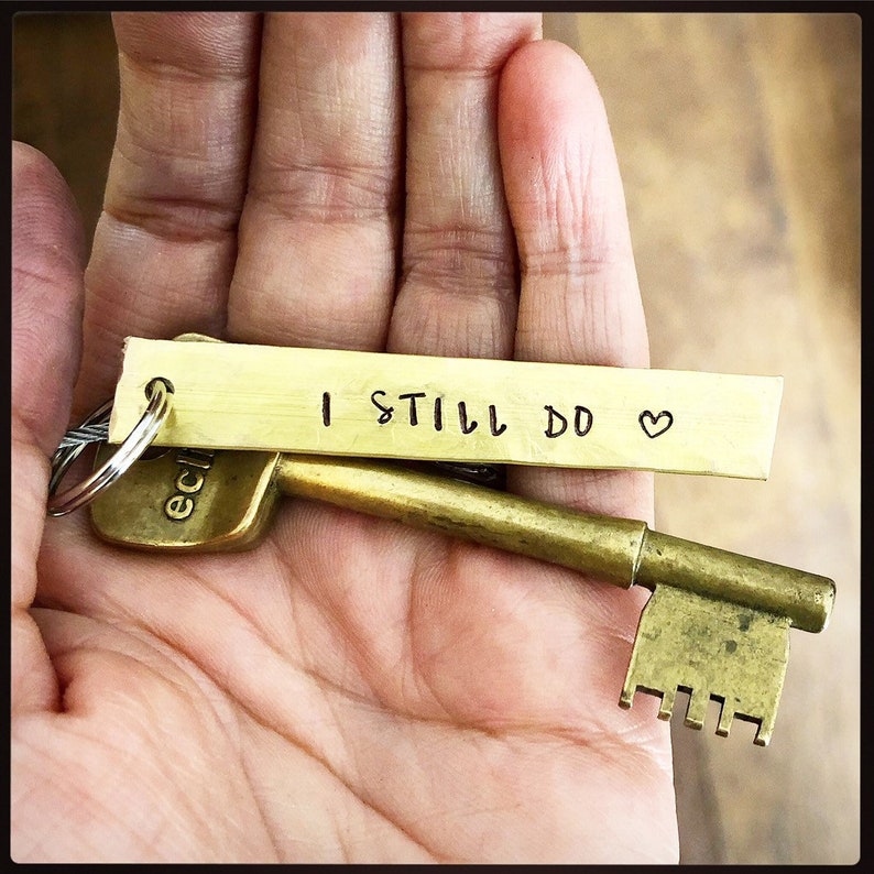 Personalised Double Sided I STILL DO. Hand Stamped Brass - Etsy