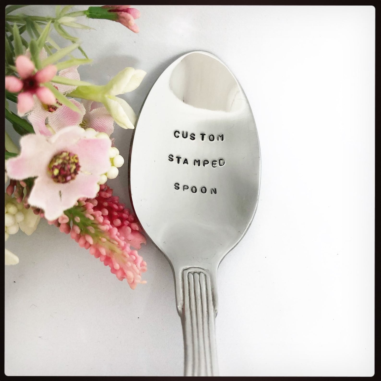 Custom Personalised Hand Stamped Teaspoon, Dessert, Soup Spoon ...
