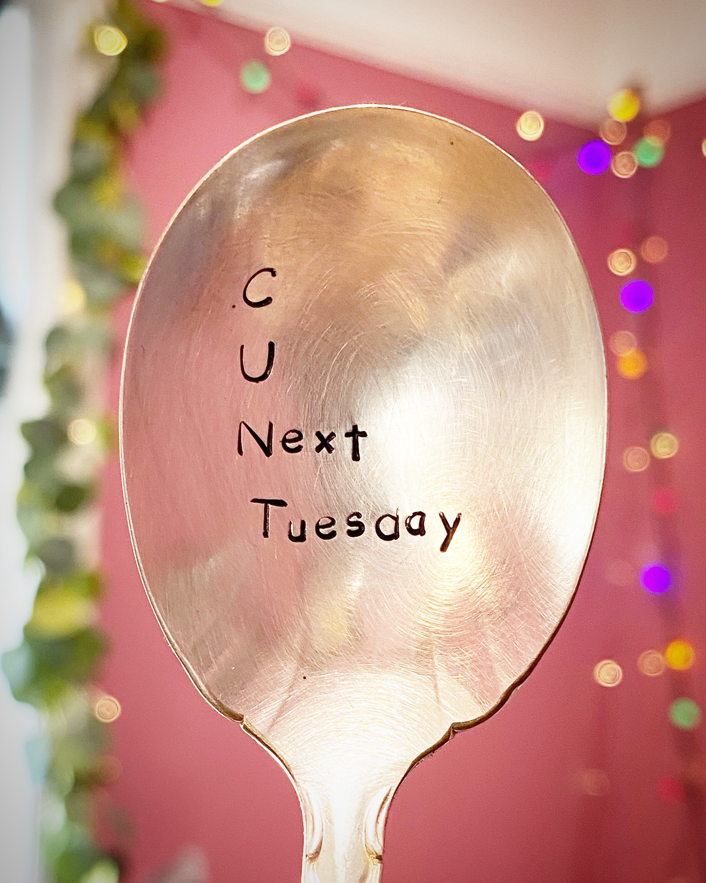 C U Next Tuesday Funny Rude Unique Hand Stamped Vintage Antique Spoon ...