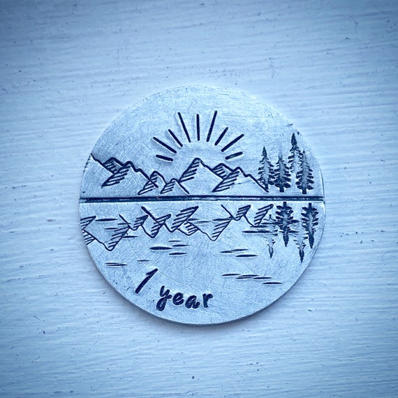 Personalised Sobriety Recovery Token Chip Gift. Custom Hand - Etsy