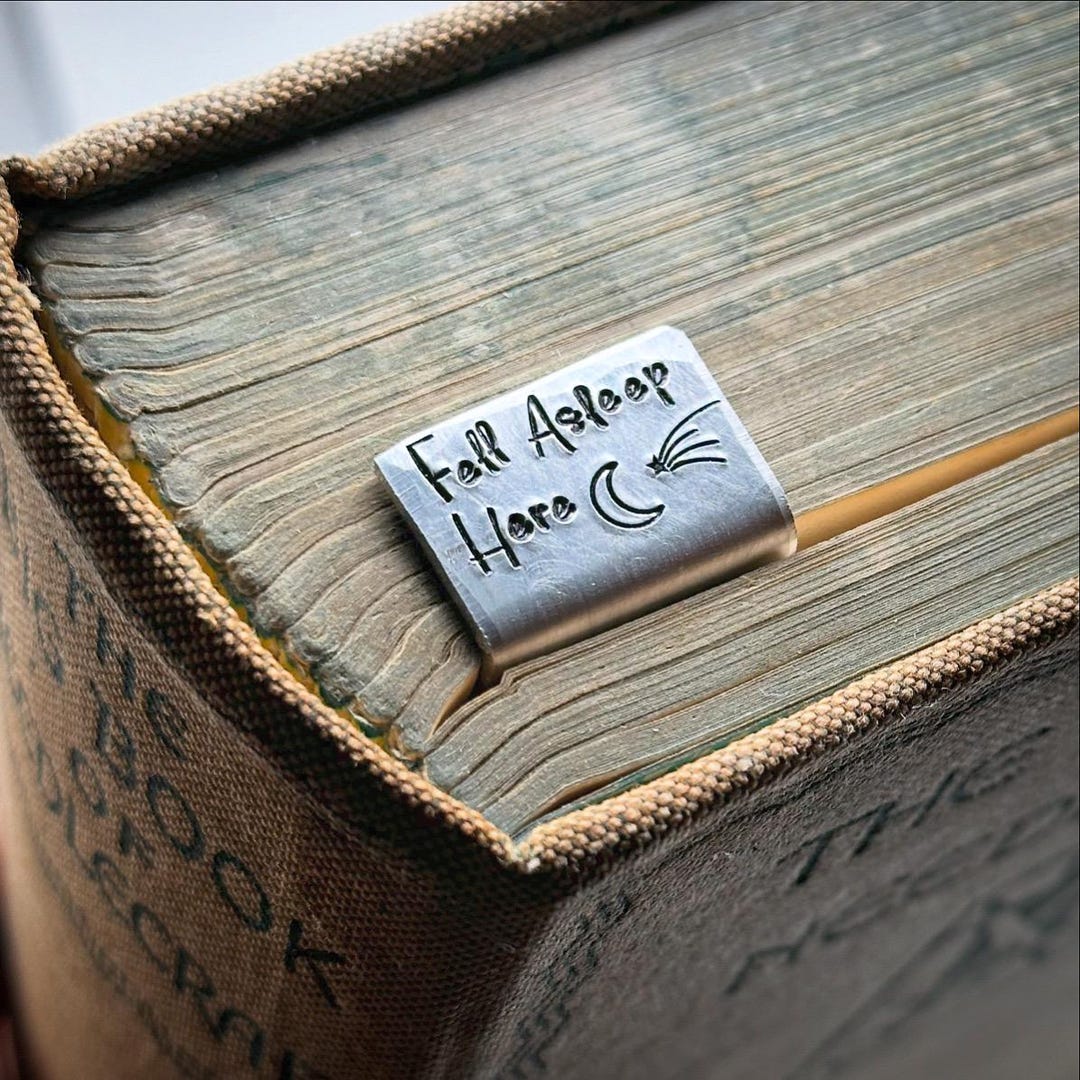 Fell Asleep Here Bookmark. Unique Custom Page Marker Birthday Christmas ...
