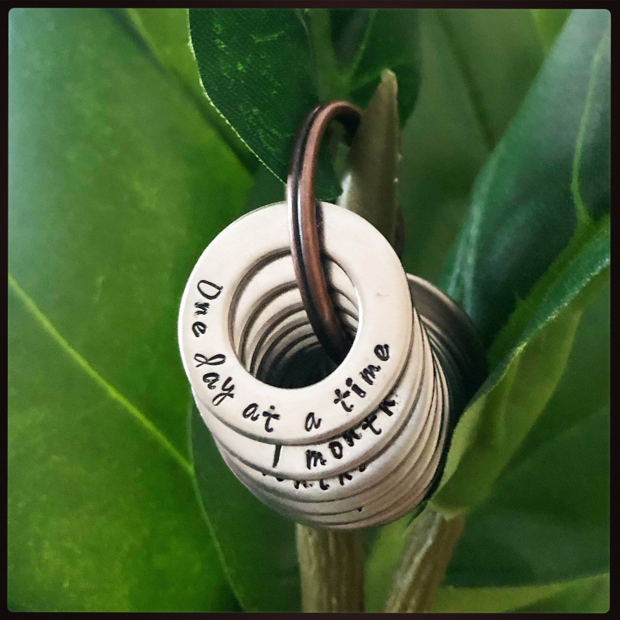 PERSONALISED One Day at A Time. Recovery Sobriety Token Charms - Etsy