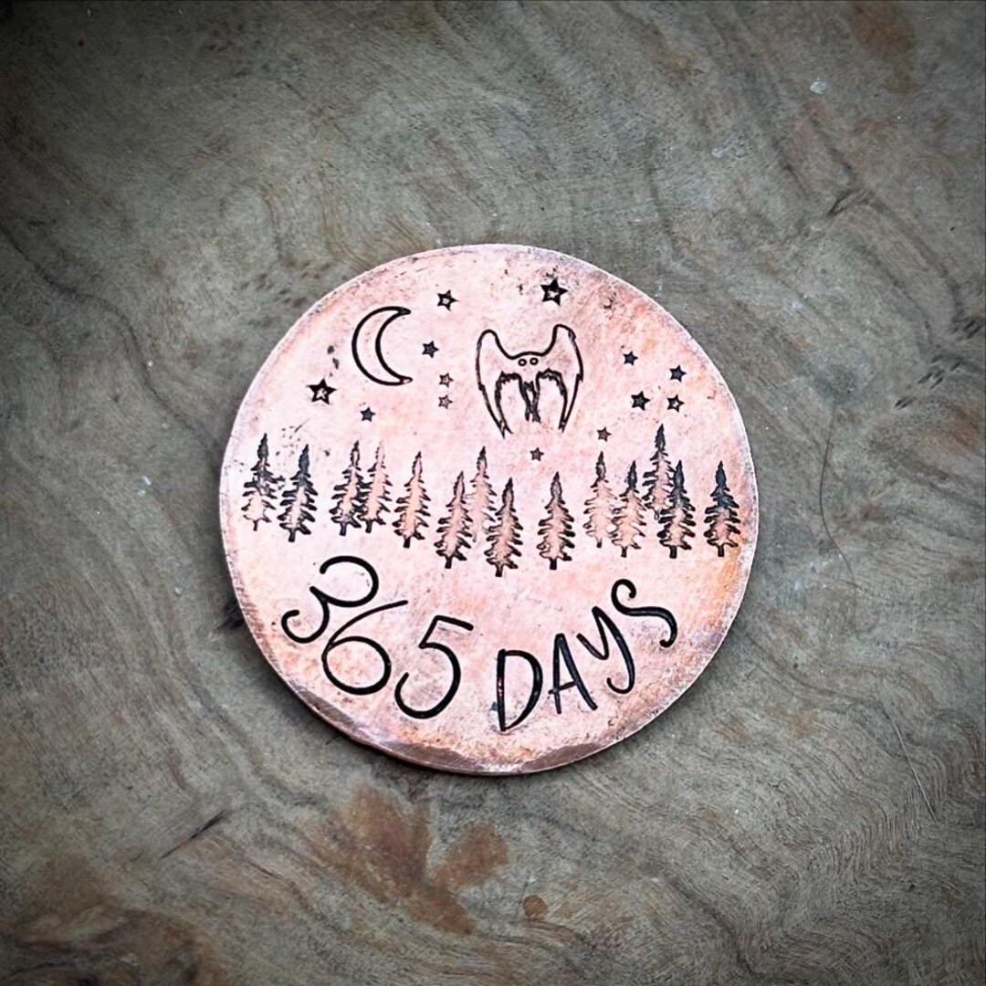 Personalised Mothman Sobriety Token Coin Chip Gift Custom Milestone ...