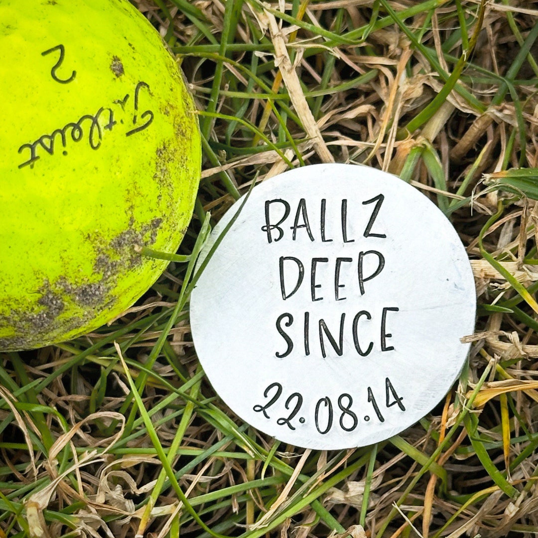 BALLZ DEEP SINCE... Personalised Funny Rude Traditional 10th Aluminium ...