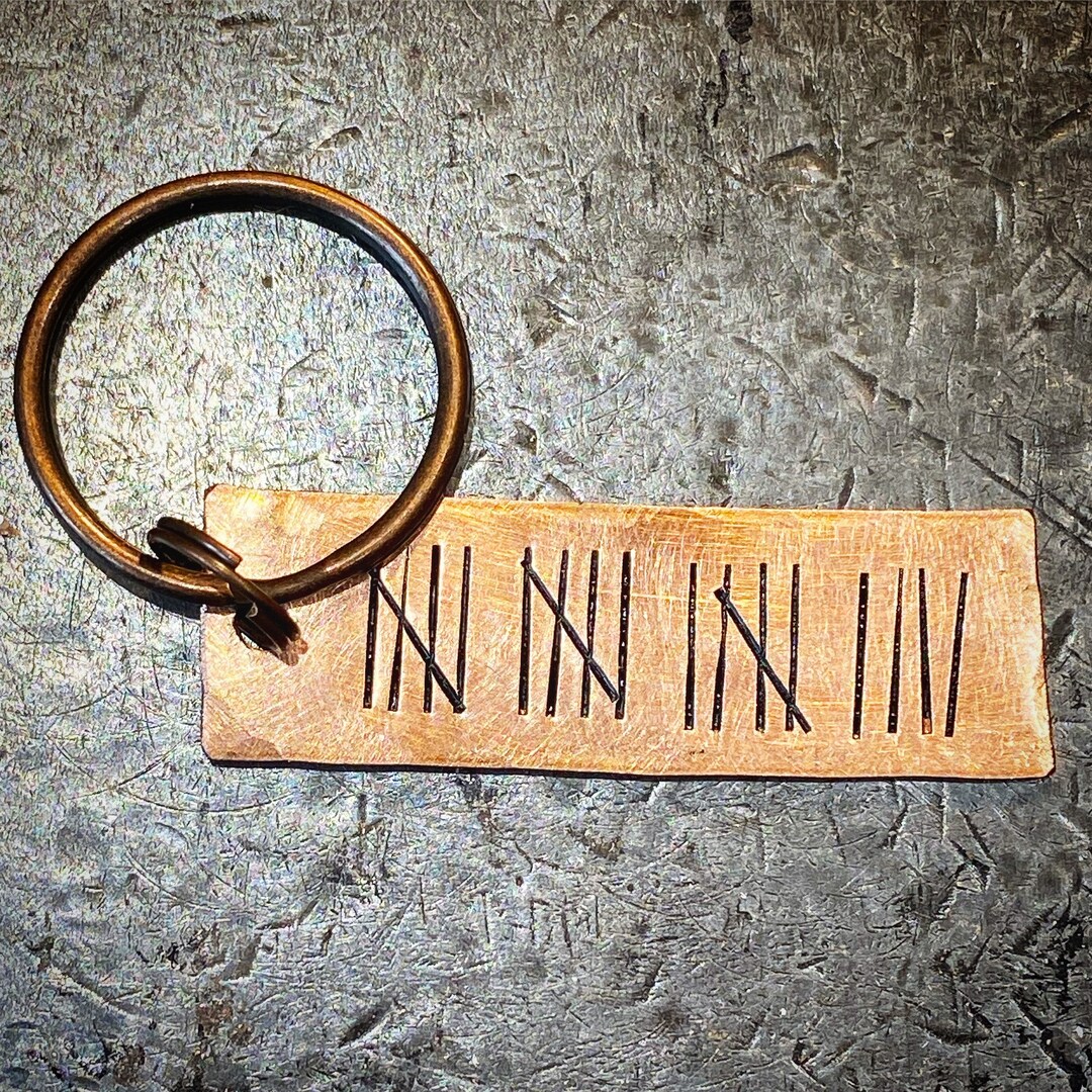 PERSONALISED Reclaimed Bronze Tally Hash Mark Hand Stamped 19th ...