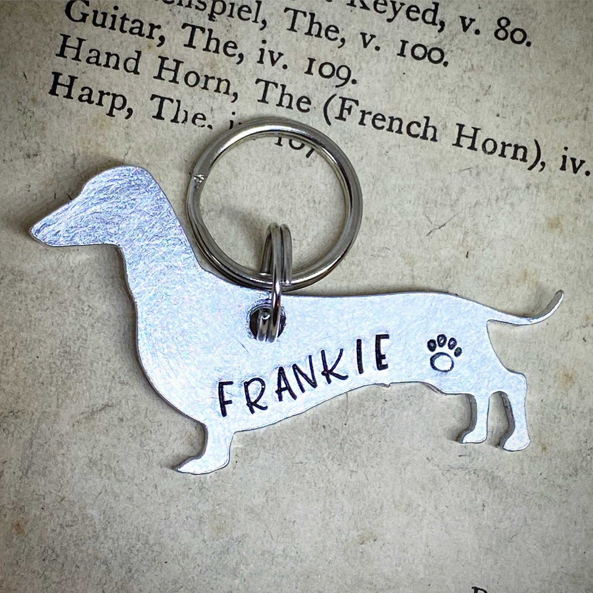 PERSONALISED Sausage Dog Dachshund Pet ID tag. Custom dog pet | Etsy