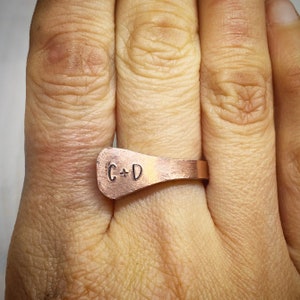 Handmade Horseshoe Nail Prairie Diamond Ring. Personalised Hand Stamped ...