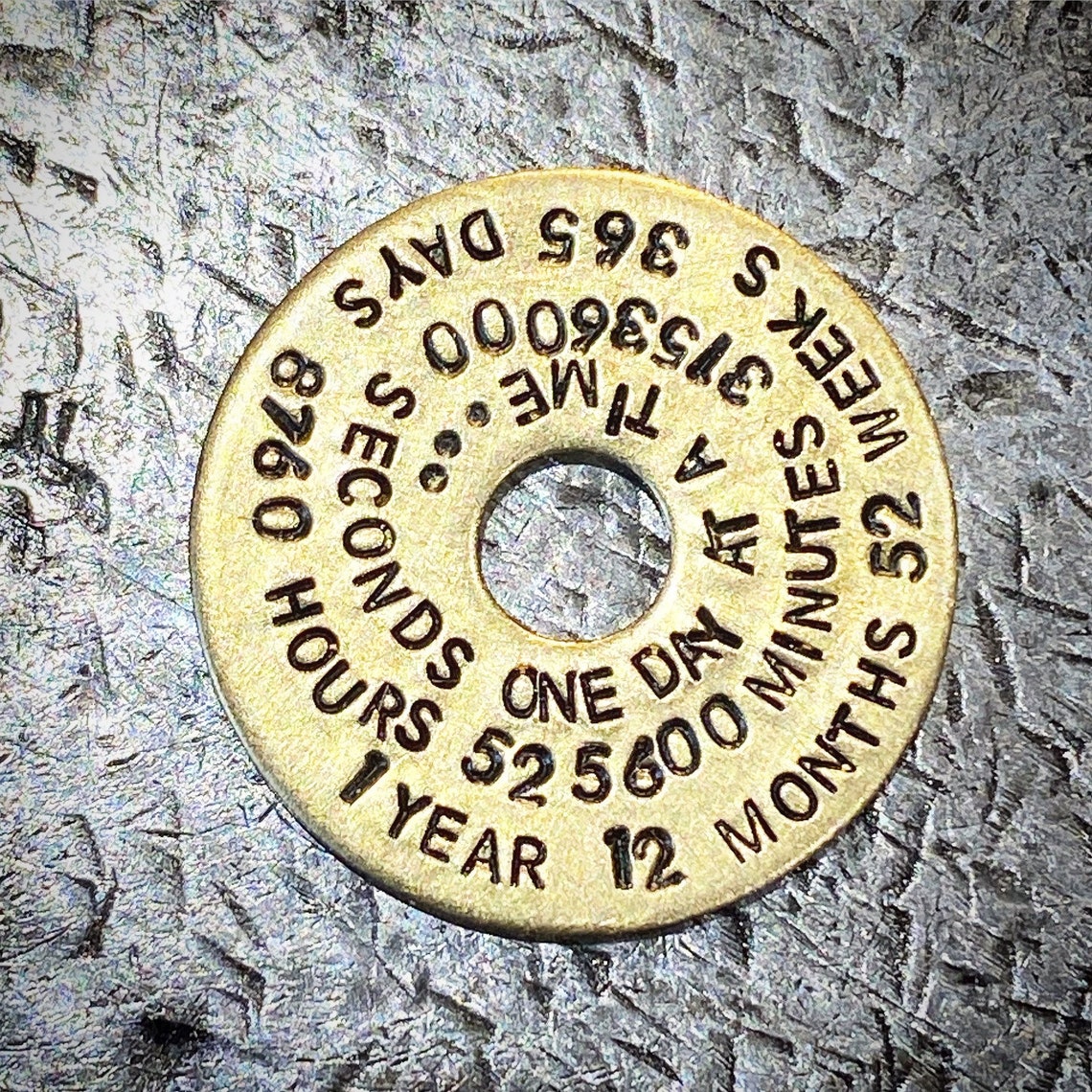 1 Year 12 Months 365 Days. Sobriety Recovery Token Chip Gift. One Day ...