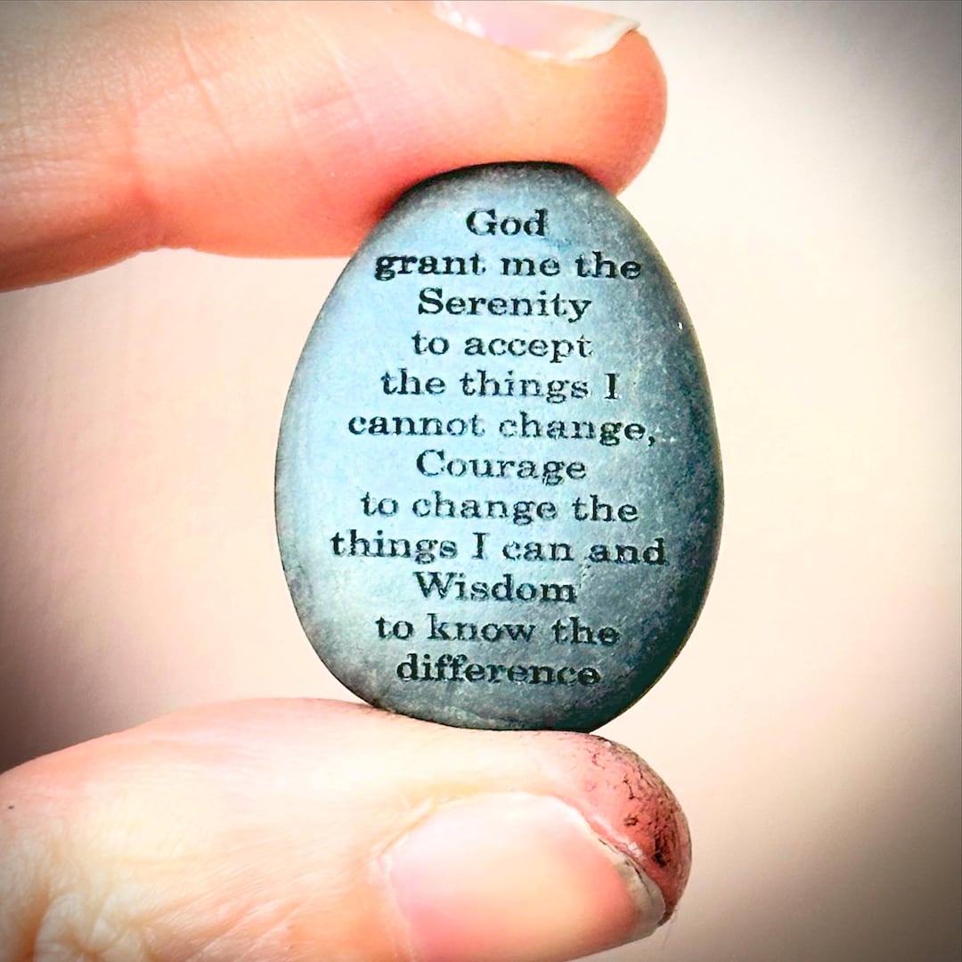 The Serenity Prayer Extra Small Pocket Pebble Engraved Recovery ...