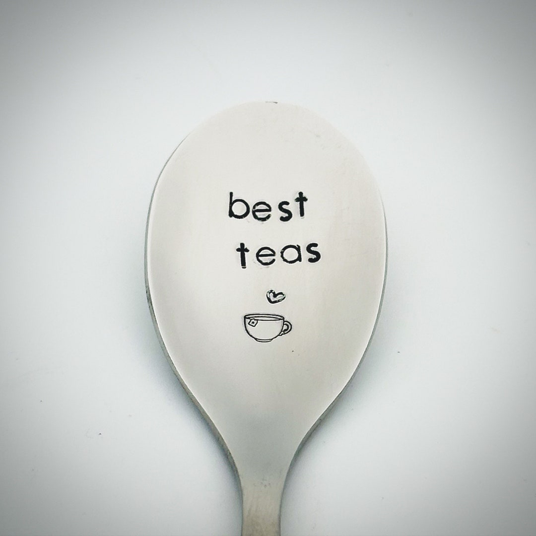 BEST TEAS. Best Friend Gift. Hand Stamped Coffee Teaspoon Cutlery ...