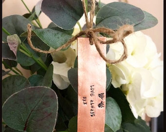 Personalised Hand Stamped Tree Hanging Charm Tree Memorial Wedding ...