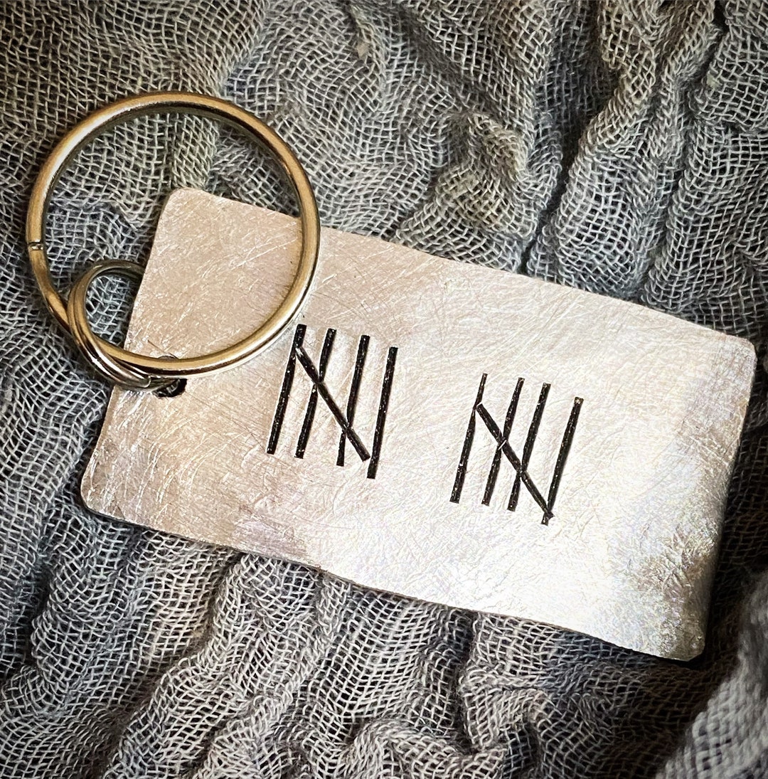 PERSONALISED Aluminium Tally Hash Mark Hand Stamped 10th Traditional ...
