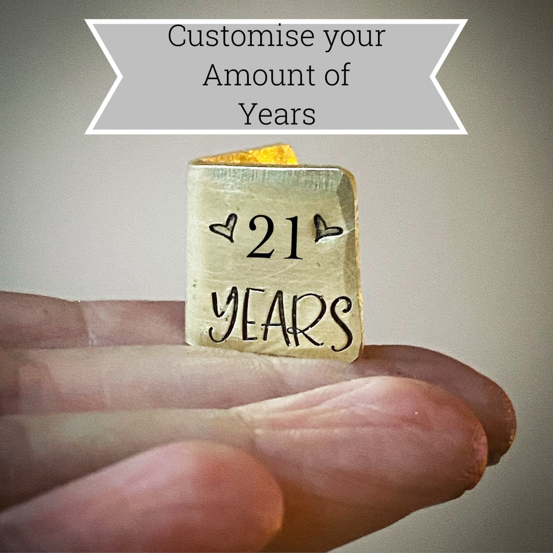 PERSONALISED Amount of Years Traditional 21st Brass Wedding Anniversary ...