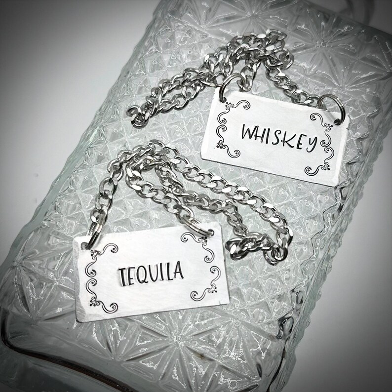 Personalised Liquor Decanter Tags Labels. Custom Bar Rum Whiskey Gin ...