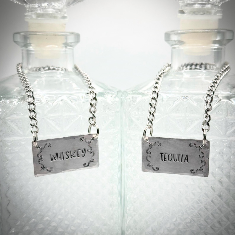 Personalised Liquor Decanter Tags Labels. Custom Bar Rum Whiskey Gin ...