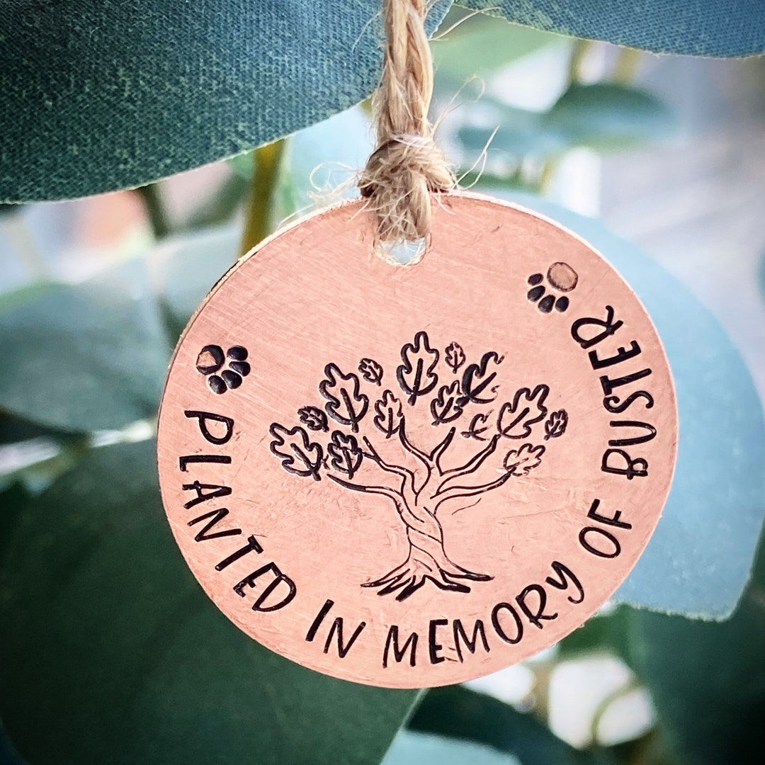 Planted in Memory Of... Personalised Hand Stamped Tree Hanging Charm ...