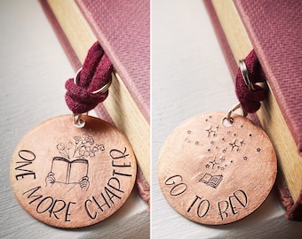 Go to Bed or One More Chapter Coin - Etsy