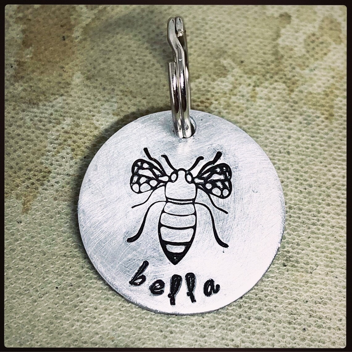 Bumble Bee Pet ID Name and Phone Number Tag. Custom Dog Cat - Etsy