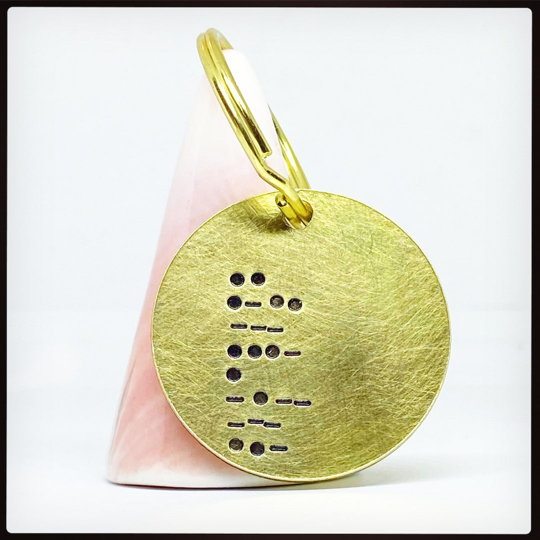 I LOVE YOU Secret Message Morse Code Hand Stamped 10th 21st Anniversary ...