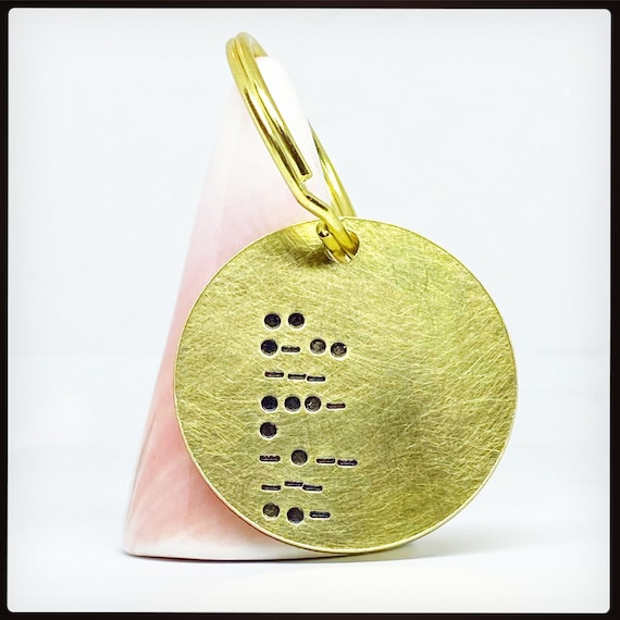 I LOVE YOU Secret Message Morse Code Hand Stamped 10th 21st | Etsy UK