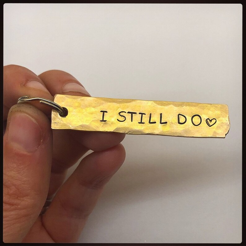 Personalised Double Sided I STILL DO. Hand Stamped Brass - Etsy