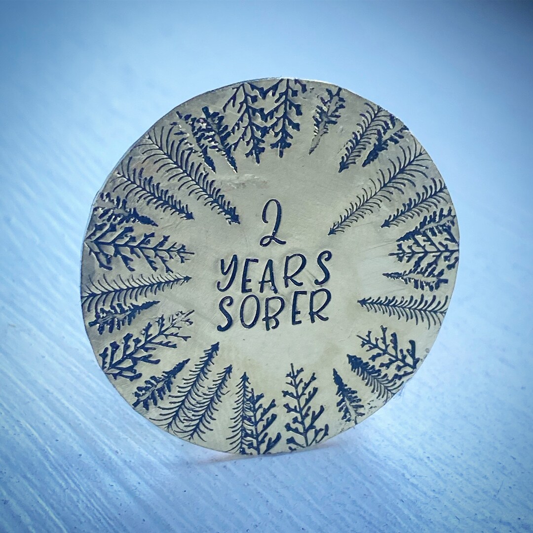 Personalised Sobriety Recovery Token, Chip Gift. Custom Hand Stamped ...