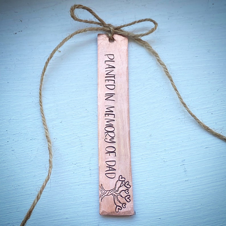 Planted in Memory Of... Personalised Hand Stamped Tree Hanging Charm ...