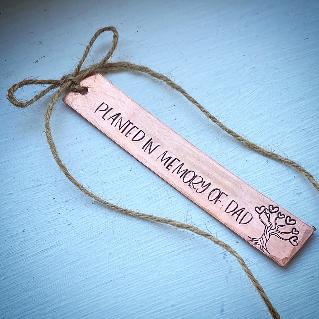 Planted in Memory Of... Personalised Hand Stamped Tree Hanging Charm ...