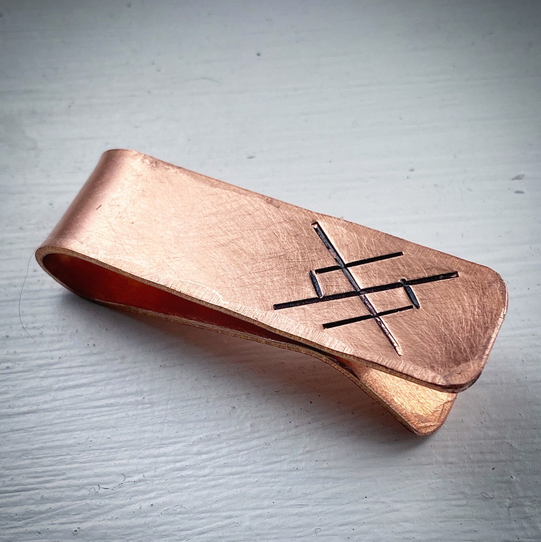 ETERNAL LOVE Viking Bind-rune Tie Clip Bar. Dads Birthday Husband ...