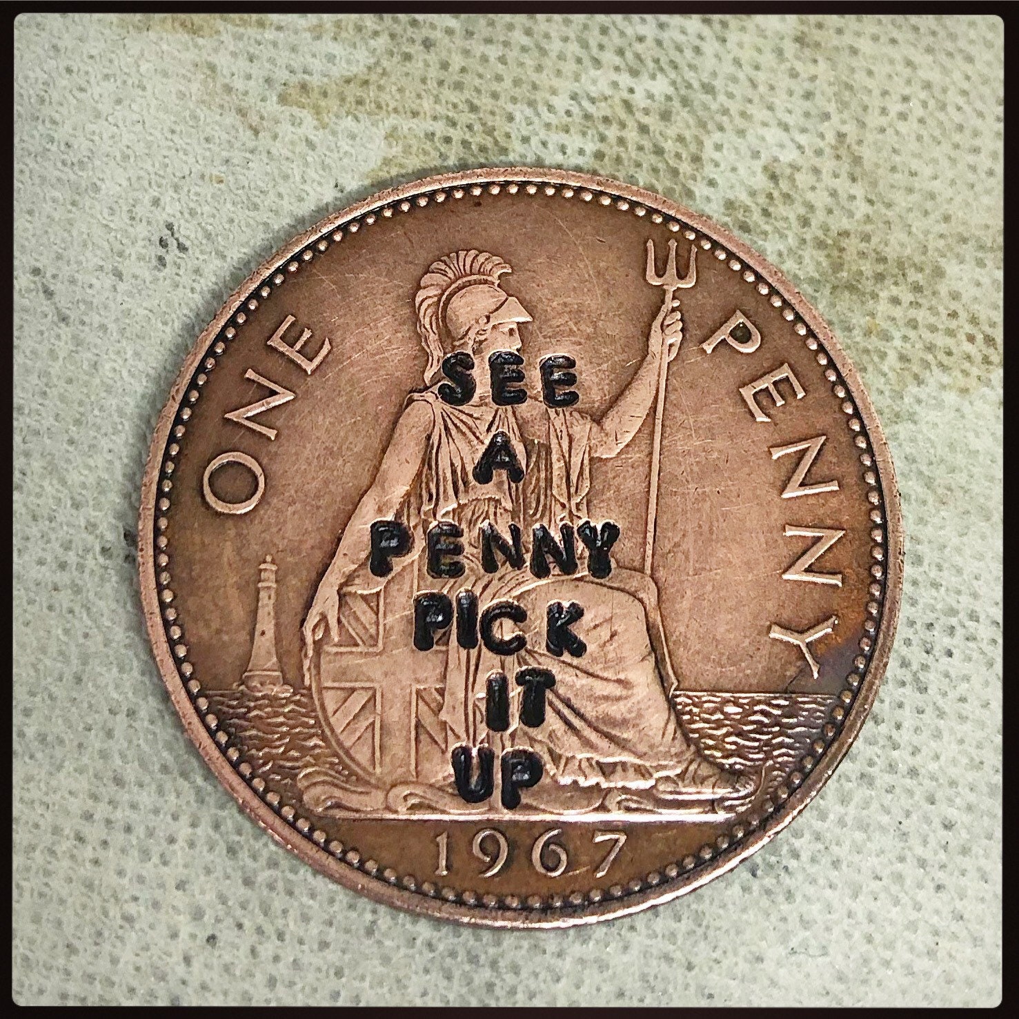 Find A Penny Pick It Up. Lucky Penny. Custom Hand Stamped | Etsy New ...