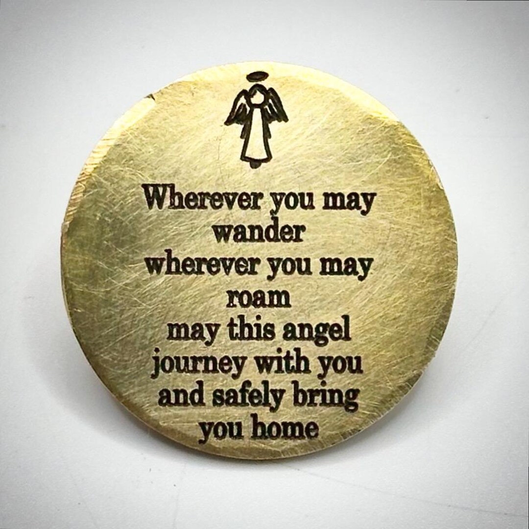 Safe Travels Guardian Angel Protection Pocket Coin Token. Backpacking ...