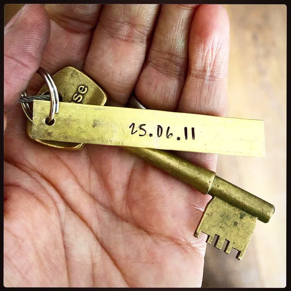 Personalised double sided I STILL DO. Hand stamped brass | Etsy