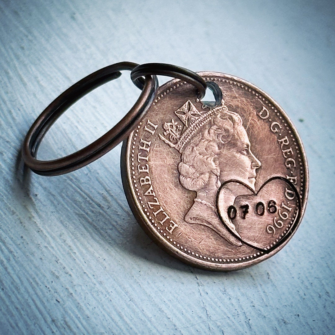 PERSONALISED Choose Your Year 2p Wedding Anniversary 50th 40th 21st ...