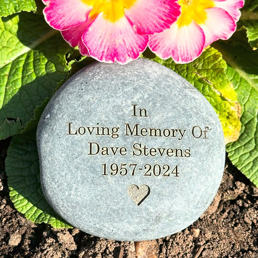 PERSONALISED in Loving Memory. Loss Grief Memorial Deep Engraved Stone ...