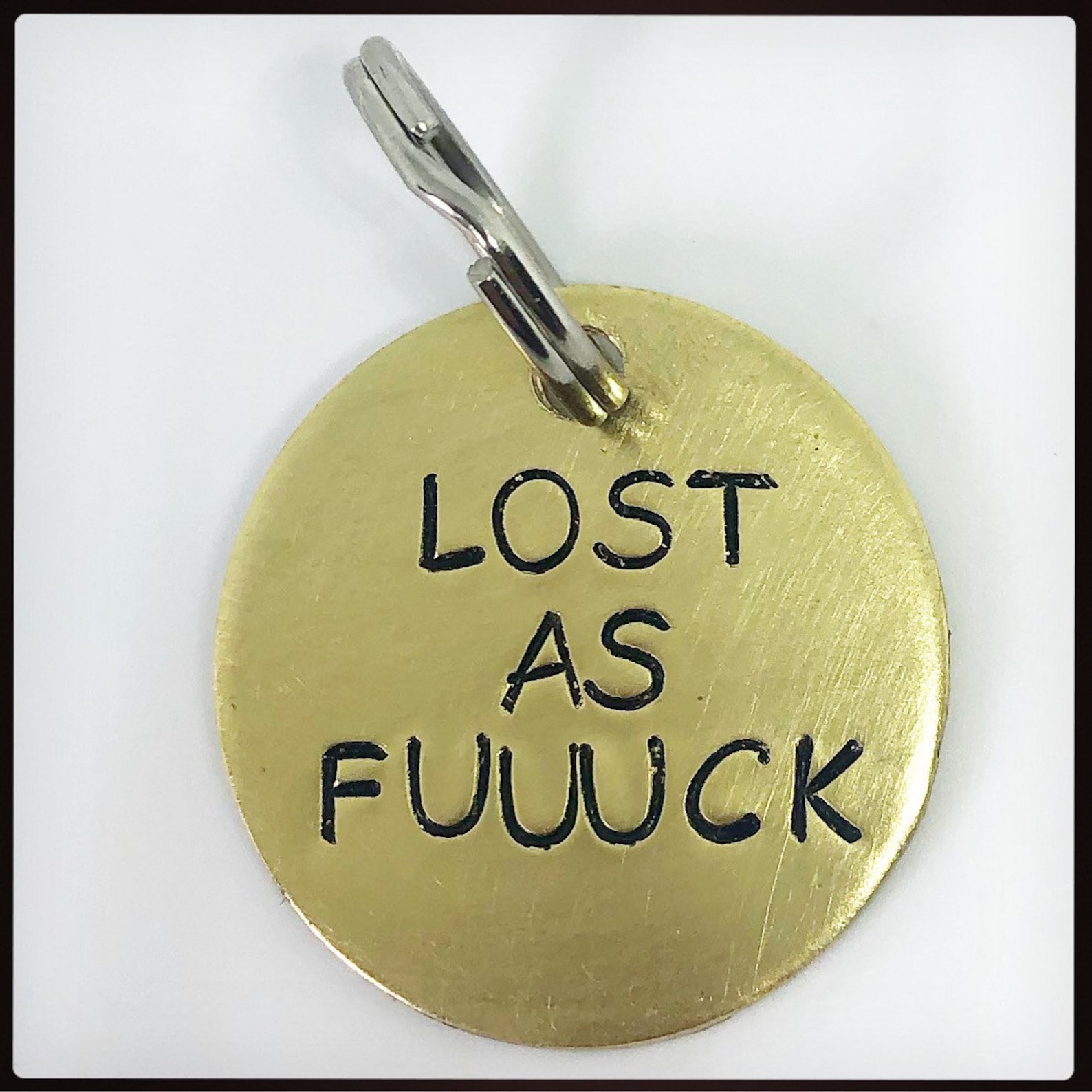 LOST As FUUUCK Funny Pet ID tag. Custom dog cat puppy | Etsy