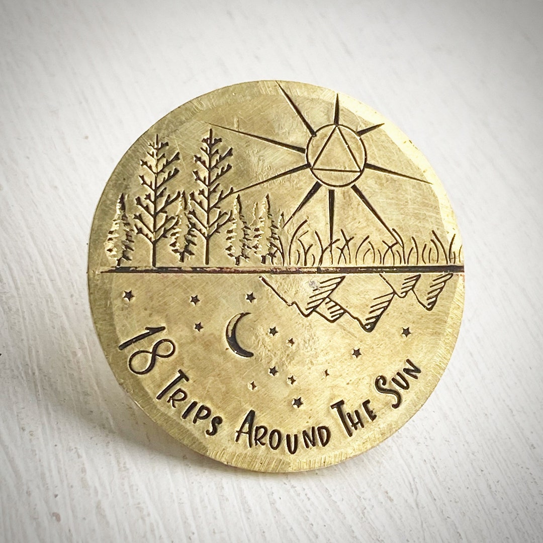 Personalised Sobriety Milestone Recovery Token Chip Gift Custom Hand ...