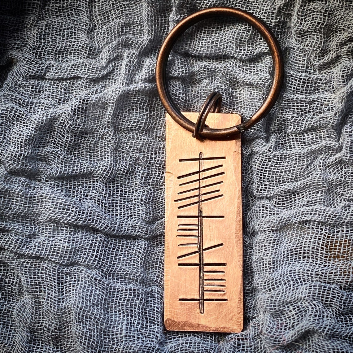 Anam Cara’ Soulmate OGHAM Celtic Irish Language Hand Stamped Copper ...