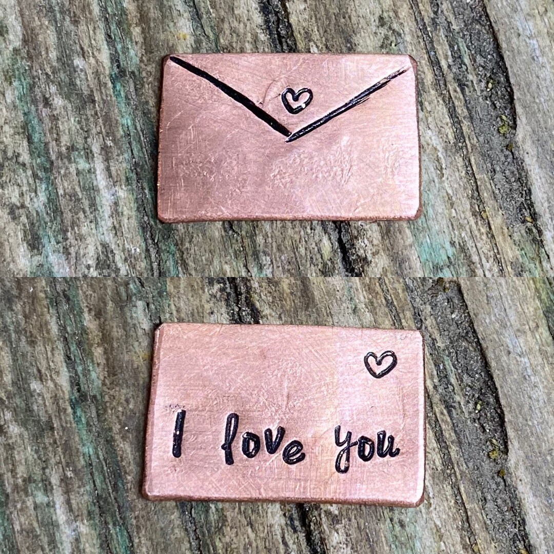 I Love You. Tiny LOVE LETTER 8th Bronze Traditional Wedding Anniversary ...