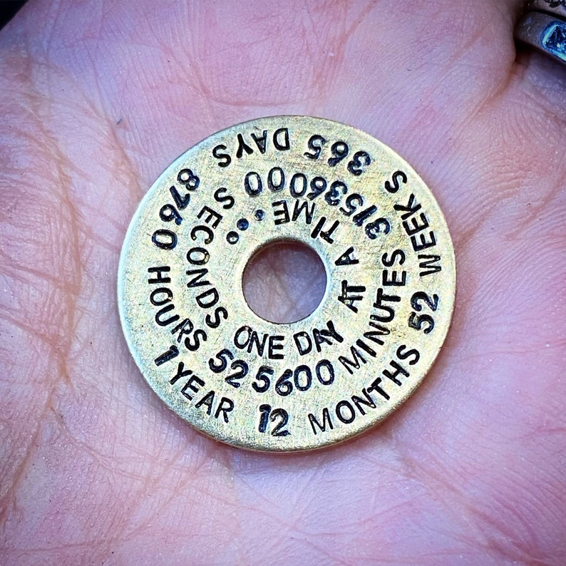 1 Year 12 Months 365 Days. Sobriety Recovery Token Chip Gift. One Day ...