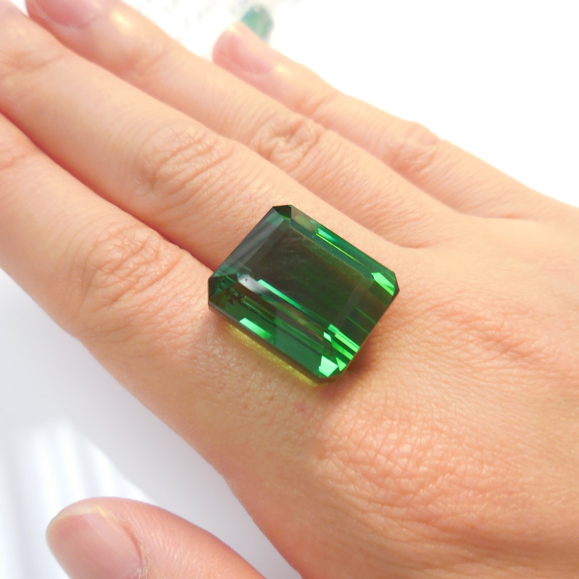 Emerald Cut Green Tourmaline, Rectangle Green Tourmaline, Loose ...