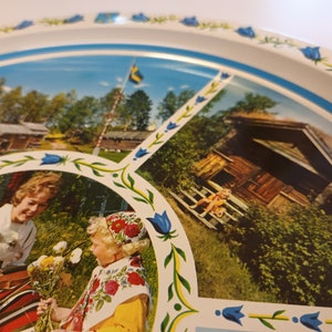 Swedish Vintage Metal Tray From Dalarna Dalecarlia Leksand in Sweden ...