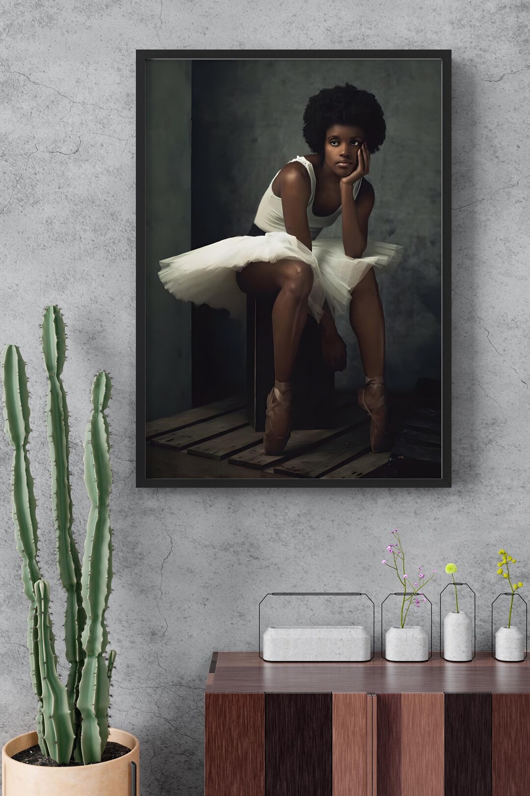 Black Ballerina Art Print, Physical Print, Black Art, African American Woman Dancer, Wall Art on ...