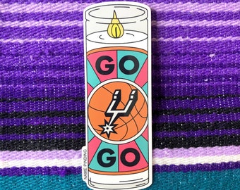 Go Spurs Go Prayer Candle the DIY Candle Sticker read Item | Etsy