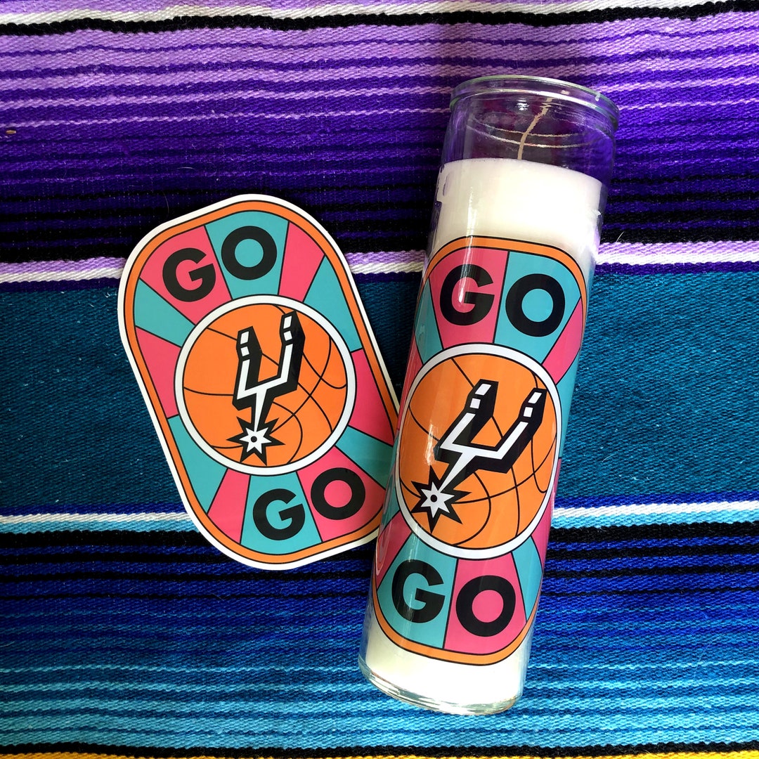 Go Spurs Go Prayer Candle the DIY Candle Sticker read Item - Etsy