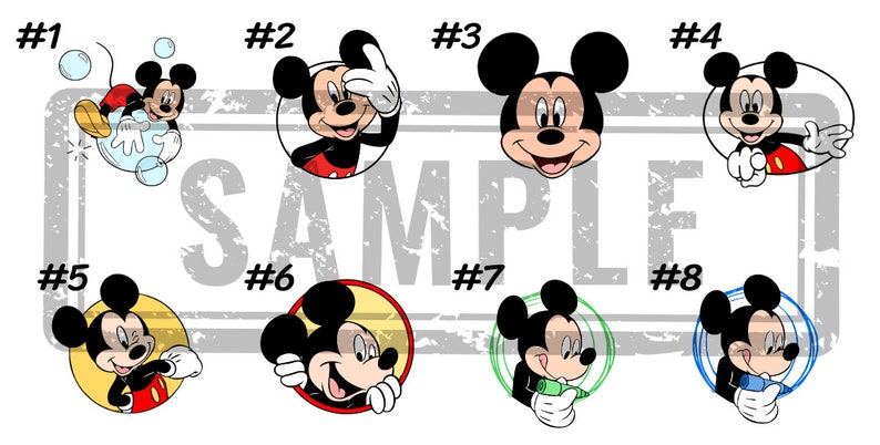 Mickey Mouse Edible Icing Images for Cake Pops & Mini Cakes 1.5 / 3.5 ...