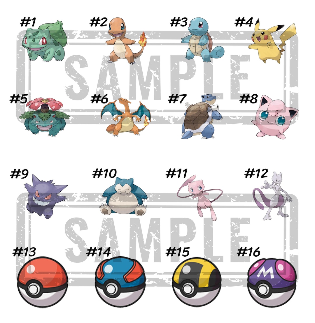 Pokemon 1.5 Edible Icing Images for Cake Pops Bulbasaur Venasaur ...