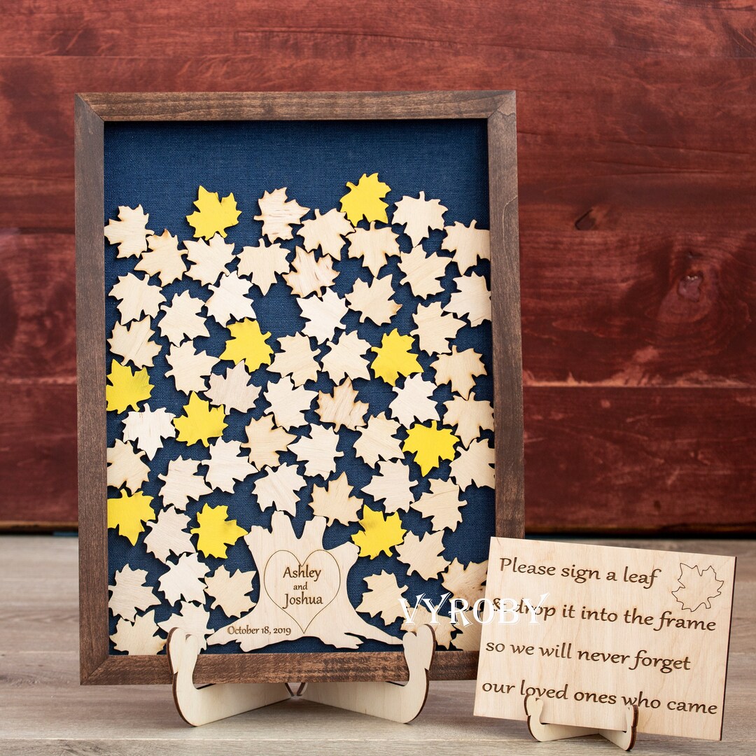 Fall Wedding Guest Book Tree, Maple Leaf Guest Book Alternative, Autumn ...