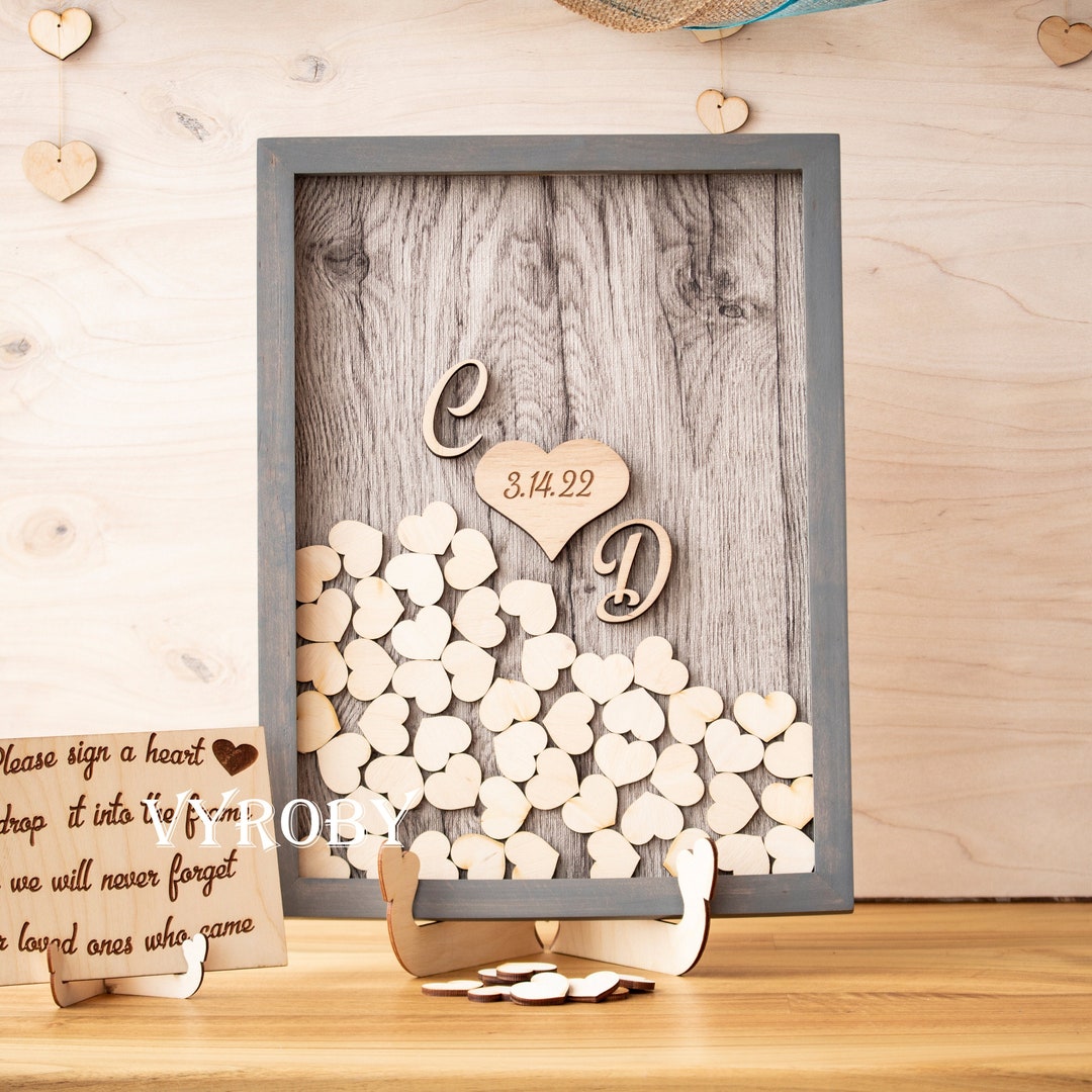 Unique Wedding Guest Book Alternative Frame, Wedding Drop Box Guest ...