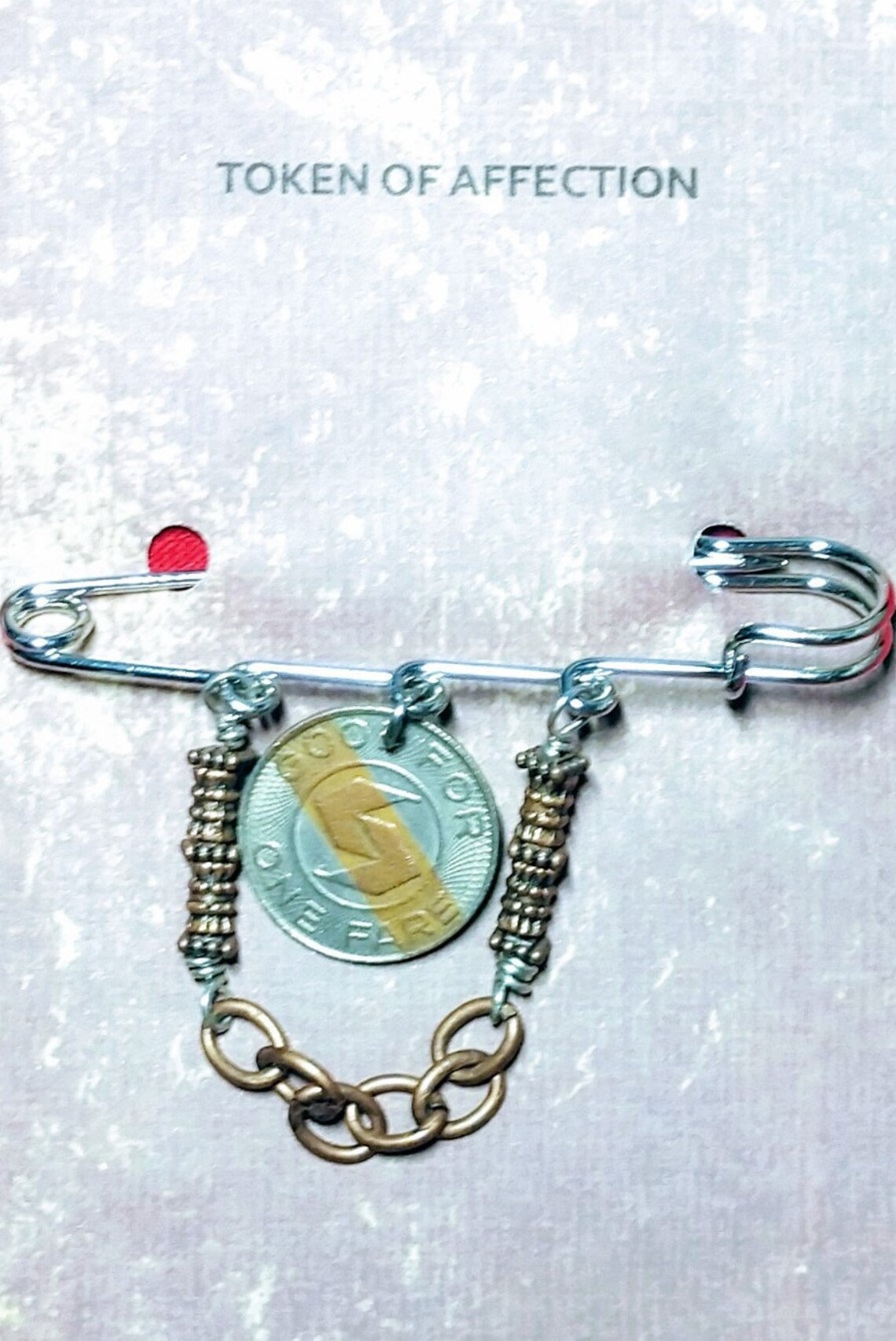 P1 - Septa Token Copper Chain Pin - Etsy